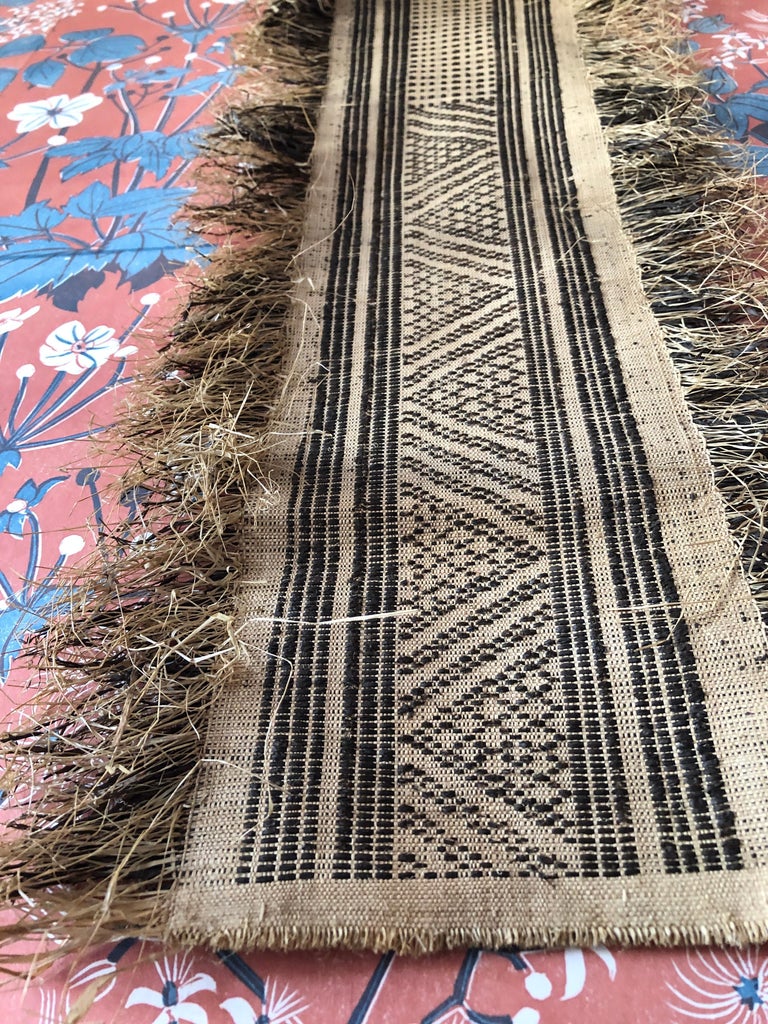 Vintage African 1880s Raffia Currency Cloth by the Tetela People of DR ...