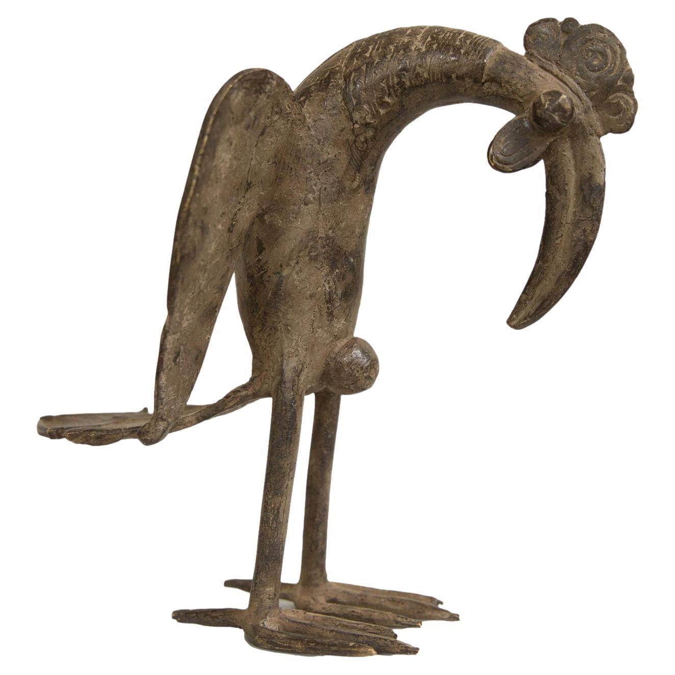 Vintage Lean and Tall African Bronze Sculpture at 1stDibs