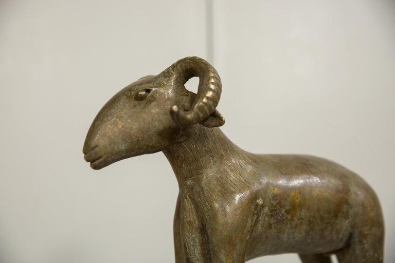Vintage African Bronze Ram at 1stDibs