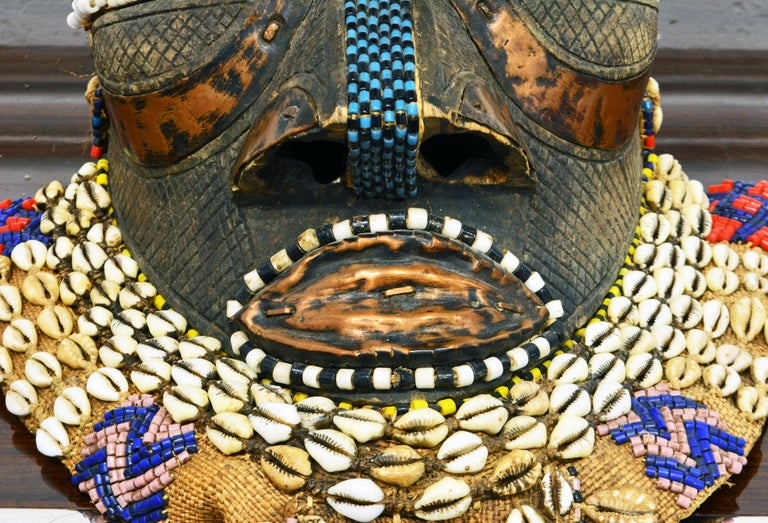 Vintage African Bwoom Helmet Mask from the Kuba People of the Republic ...