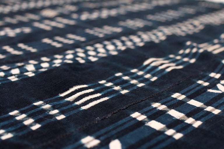 Vintage African Indigo Dyed Cotton Textile For Sale at 1stDibs