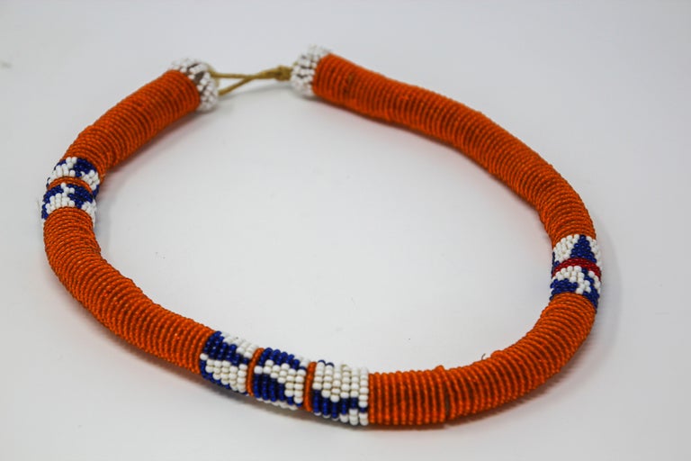 Vintage African Urembo Beaded Necklace Choker by the Maasai Tribe Kenya ...