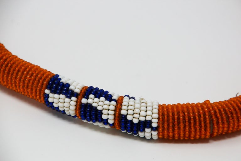 Vintage African Urembo Beaded Necklace Choker by the Maasai Tribe Kenya ...