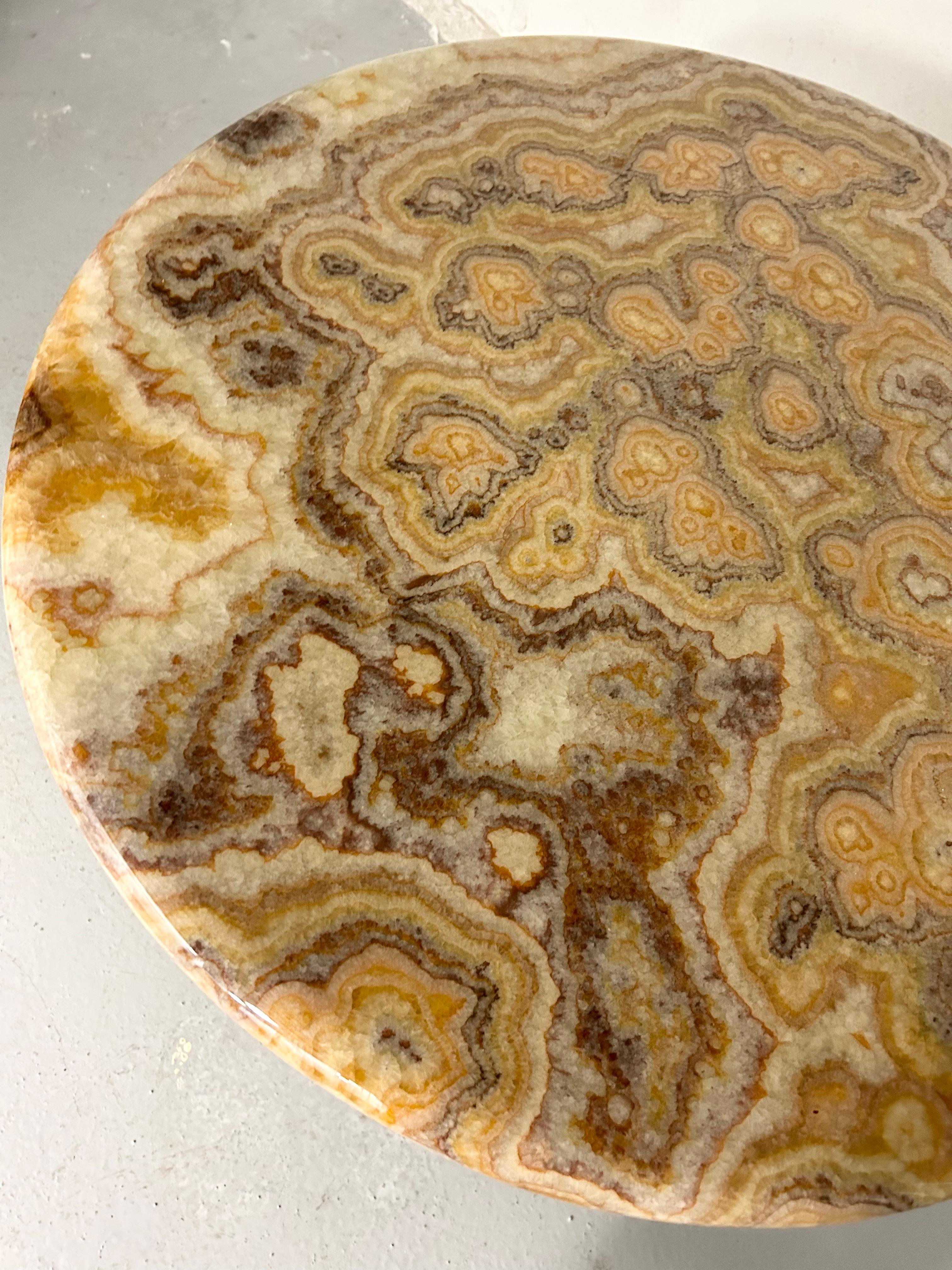 Vintage Agate End Table For Sale at 1stDibs