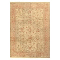 Beige Floral Pattern Area Rug For Sale at 1stDibs