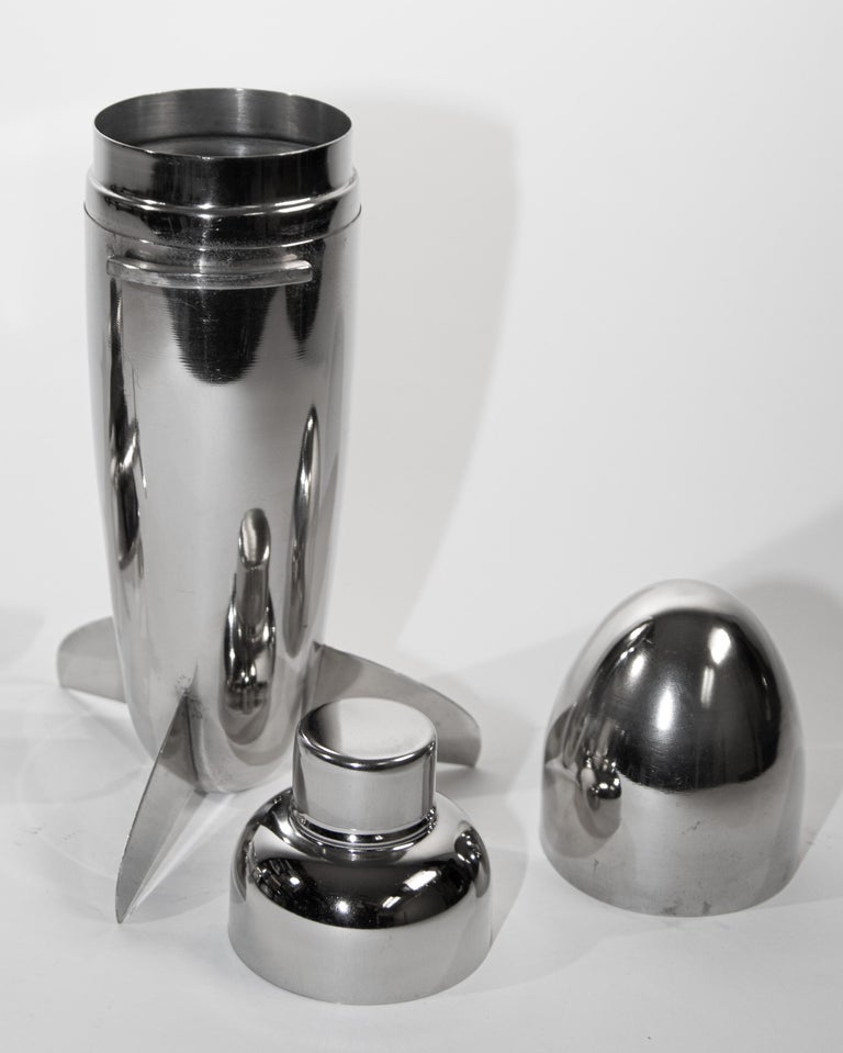 Vintage Airplane Form Cocktail Metal Shaker at 1stDibs