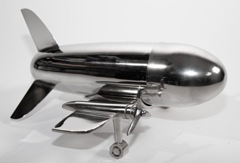 Vintage Airplane Form Cocktail Metal Shaker at 1stDibs
