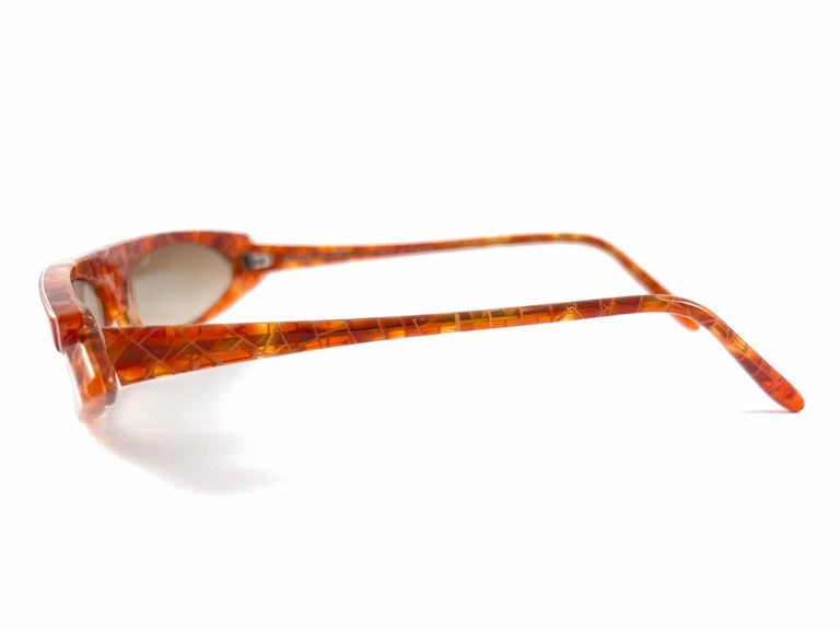 Vintage Alain Mikli Am 0103 Marbled Tangerine Sunglasses Handmade ...