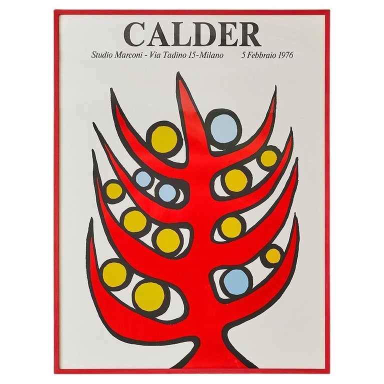 Vintage Alexander Calder Studio Marconi Exhibition Poster, Italy, 1967 ...