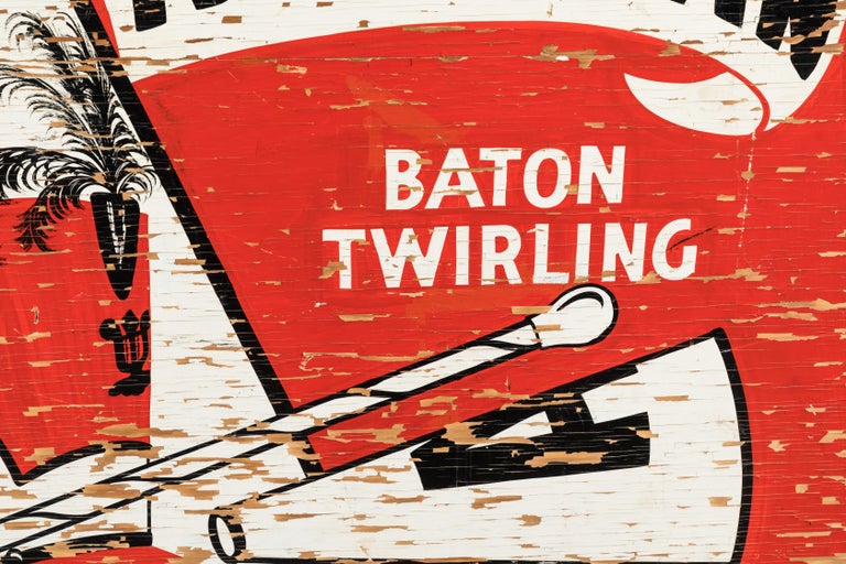 Vintage All American Cheerleading and Baton Twirling Trade Sign For ...