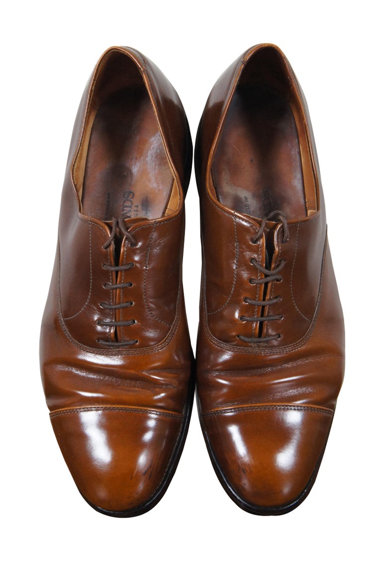 Vintage Allen Edmonds Park Avenue Walnut Brown Cap Toe Oxford Dress ...