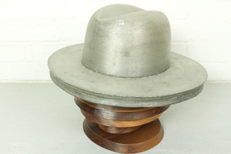 Vintage Aluminum Hat Block Mold Form, circa Mid-20th Century with ...