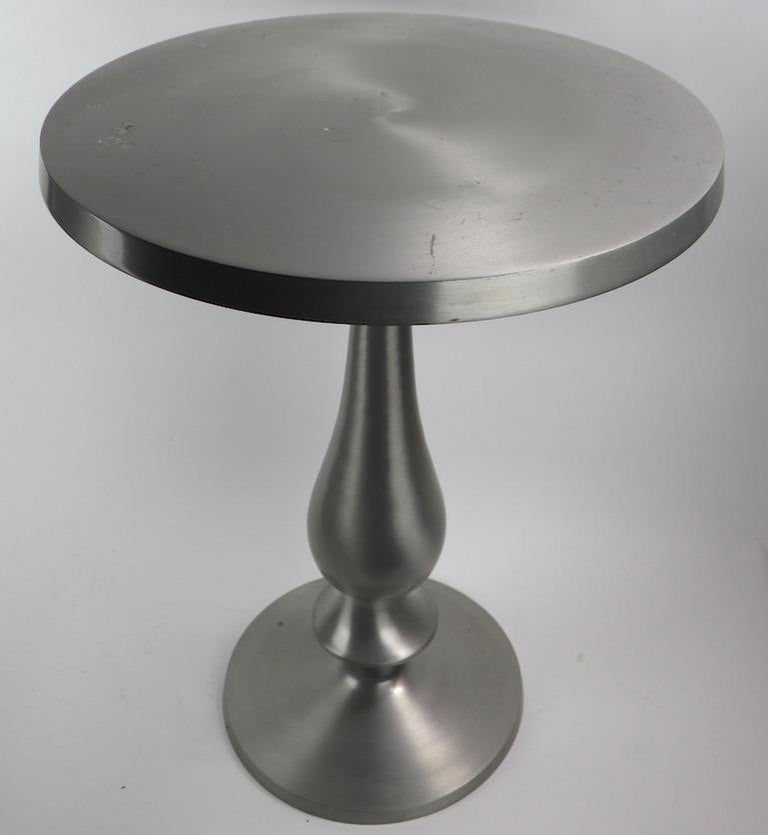 Vintage Aluminum Side Table at 1stDibs