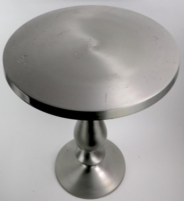 Vintage Aluminum Side Table at 1stDibs