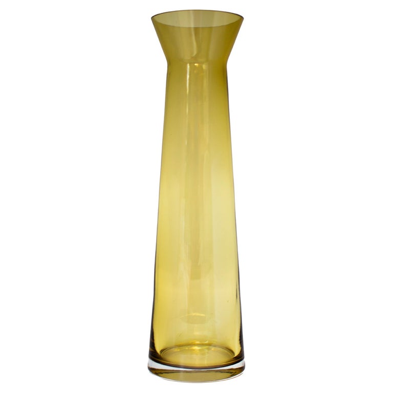 Vintage Amber Crystal Vase at 1stDibs