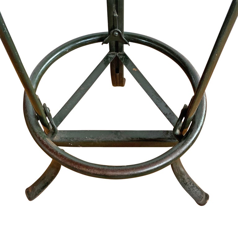 Vintage American Adjustable Industrial Stool at 1stDibs