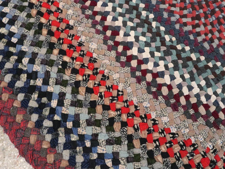 Vintage American Braided Rug For Sale at 1stDibs | vintage braided rugs ...