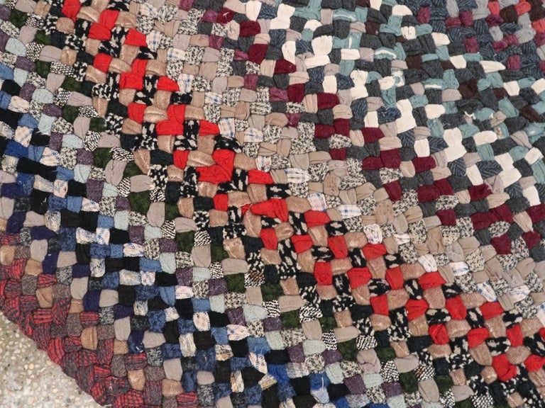 Vintage American Braided Rug For Sale at 1stDibs | vintage braided rugs ...