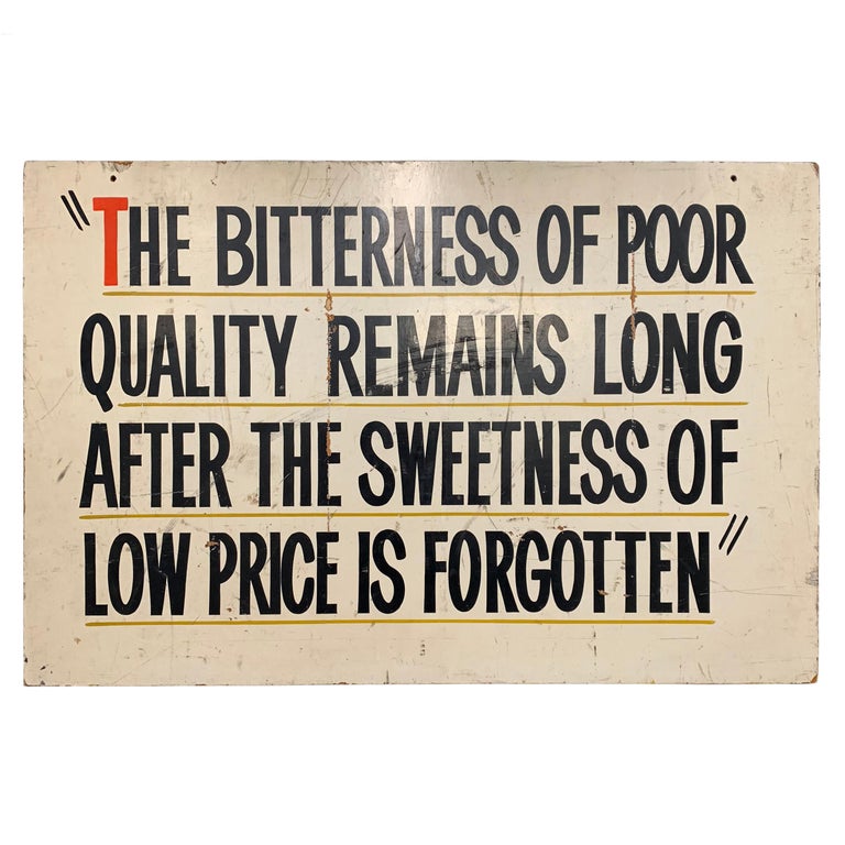 Vintage American Double Sided Factory Sign at 1stDibs | the bitterness ...