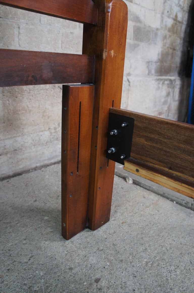 Vintage American Drew Solid Cherry Low Poster Open Pediment Queen Full ...