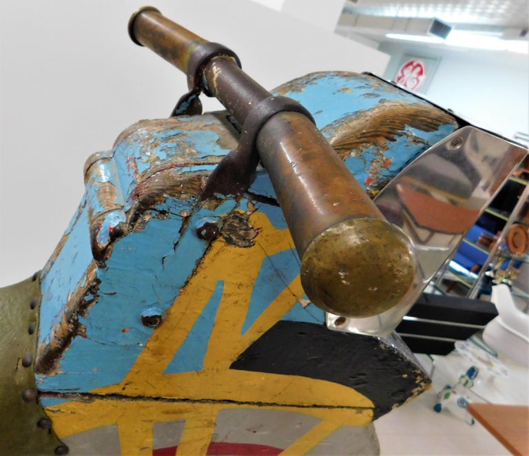 Vintage American Folk Art Carnival Carousel Motorcycle Ride For Sale at ...