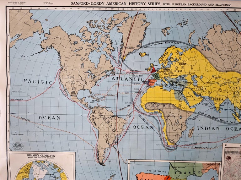 Vintage American History Wall Chart For Sale at 1stDibs