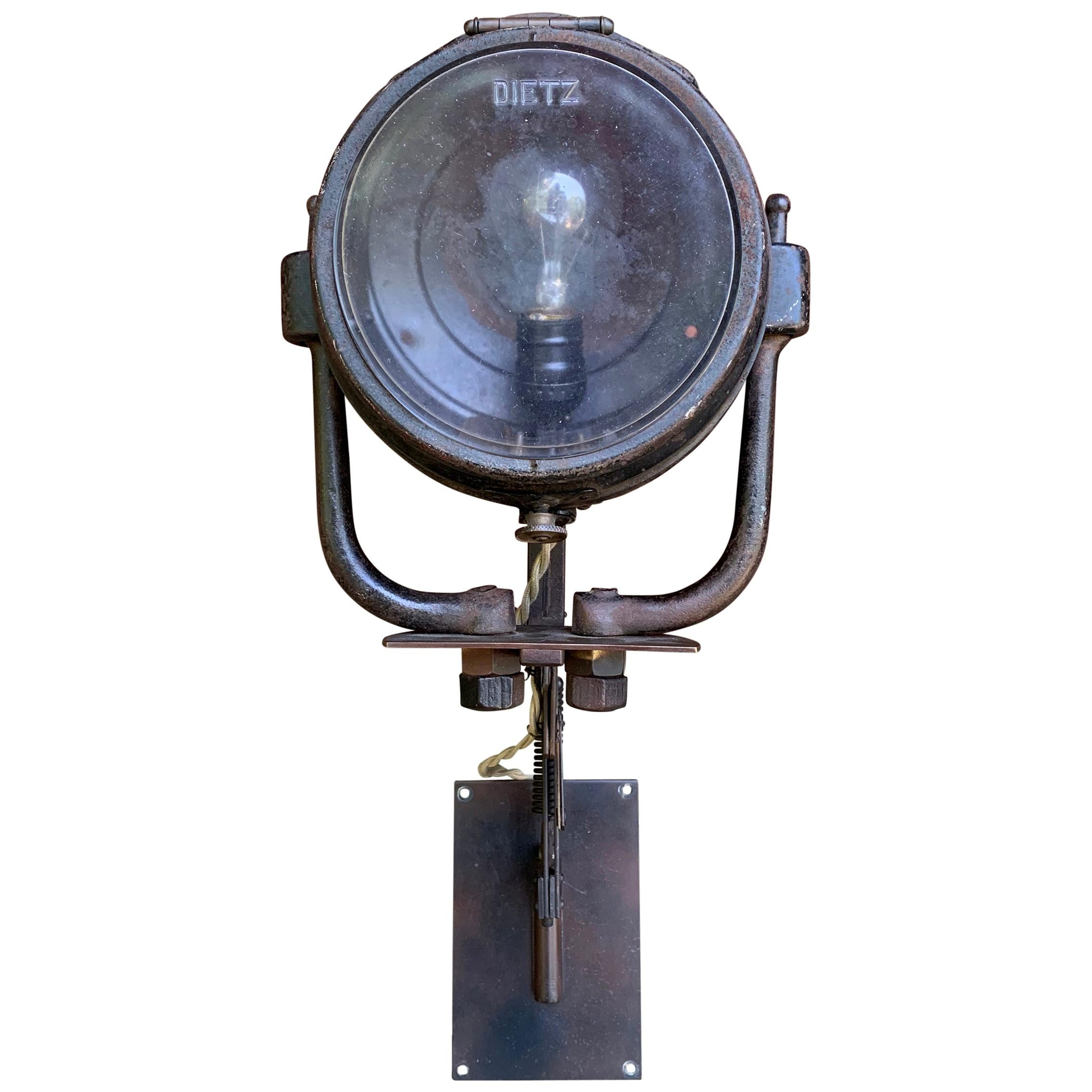 Large pulley Industrial Swing Arm Lamp at 1stdibs
