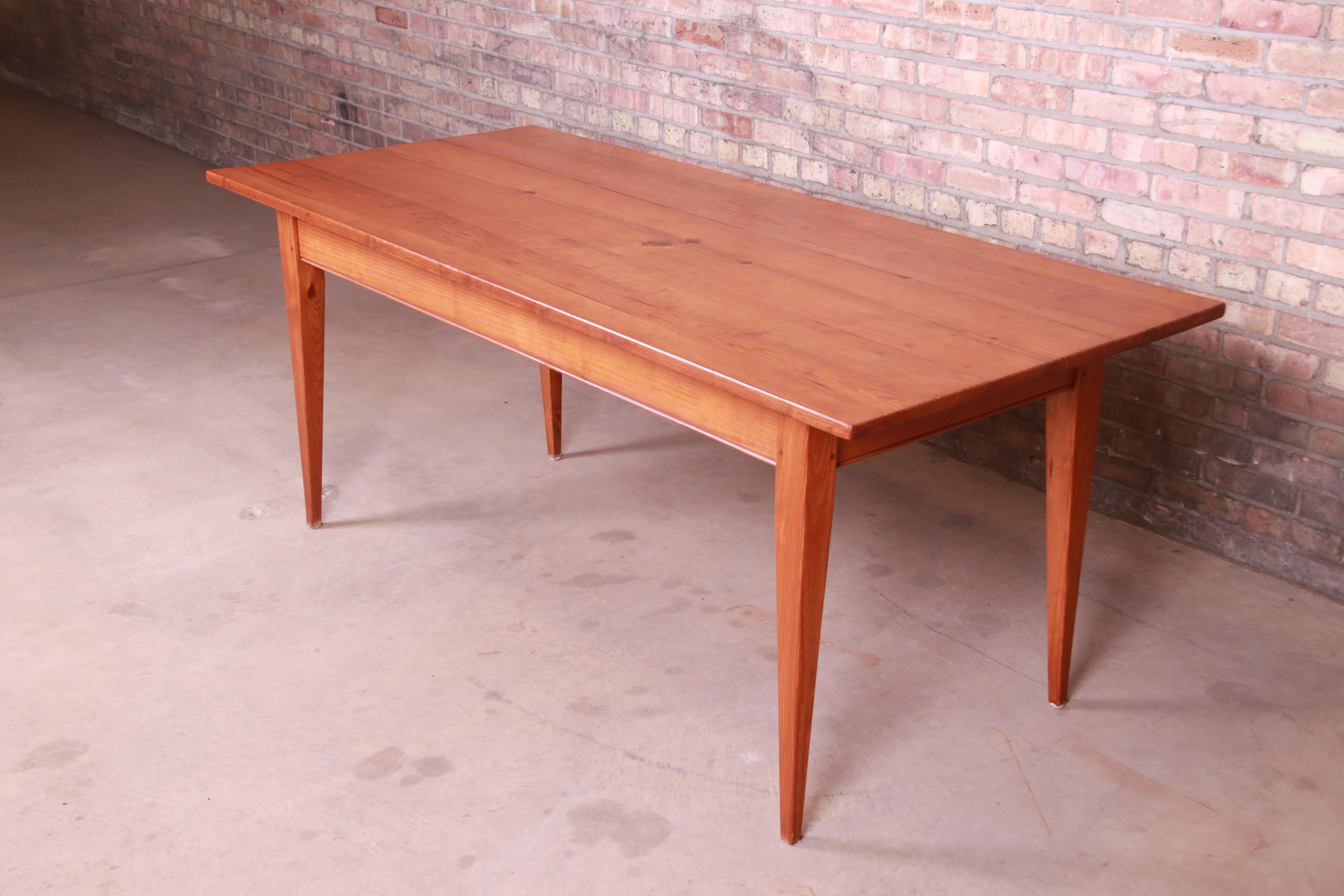 Vintage American Pine Harvest Farm Table at 1stDibs