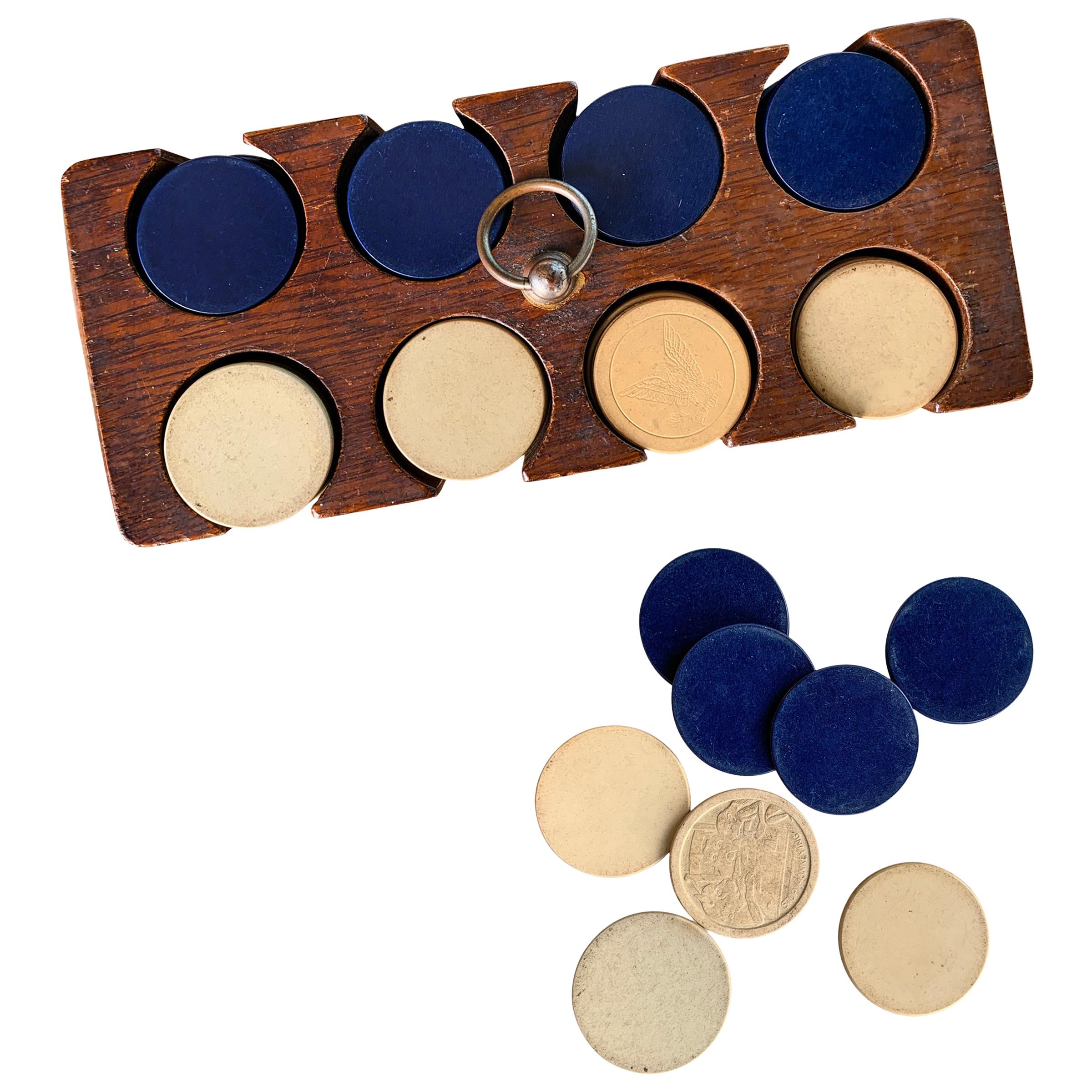 Vintage American Poker Chip Set at 1stDibs