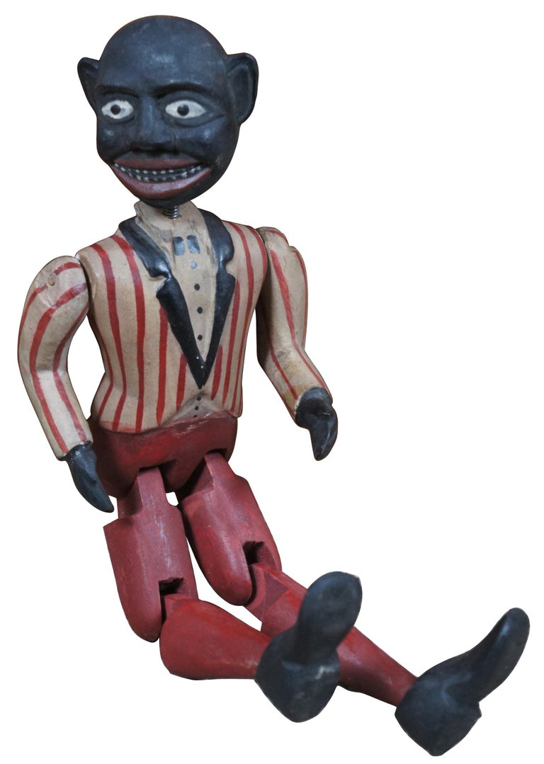 Vintage Americana Folk Art Jointed Wood Puppet Toy Clog Jig Dancer ...