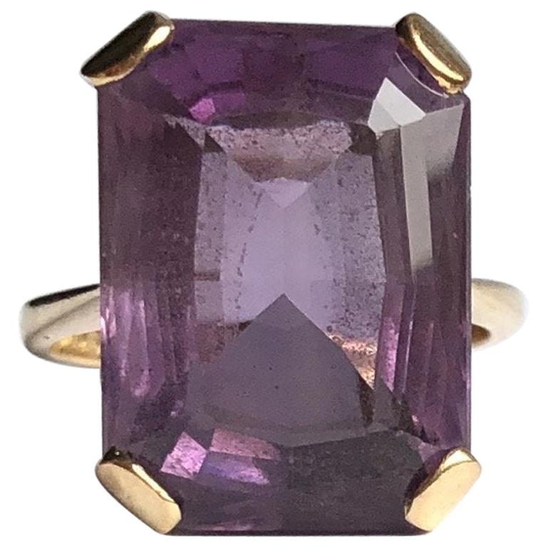 Vintage Amethyst and 9 Carat Gold Cocktail Ring at 1stDibs | vintage ...