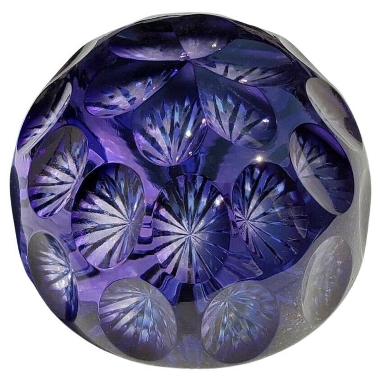 Vintage Amethyst Crystal Paperweight from Webb Corbett of England For ...