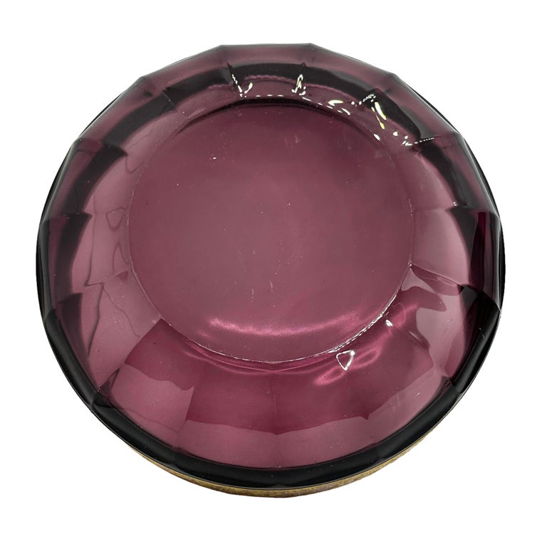 Vintage Amethyst Glass Set Art Deco by Walther and Sohne, Germany 1930s ...