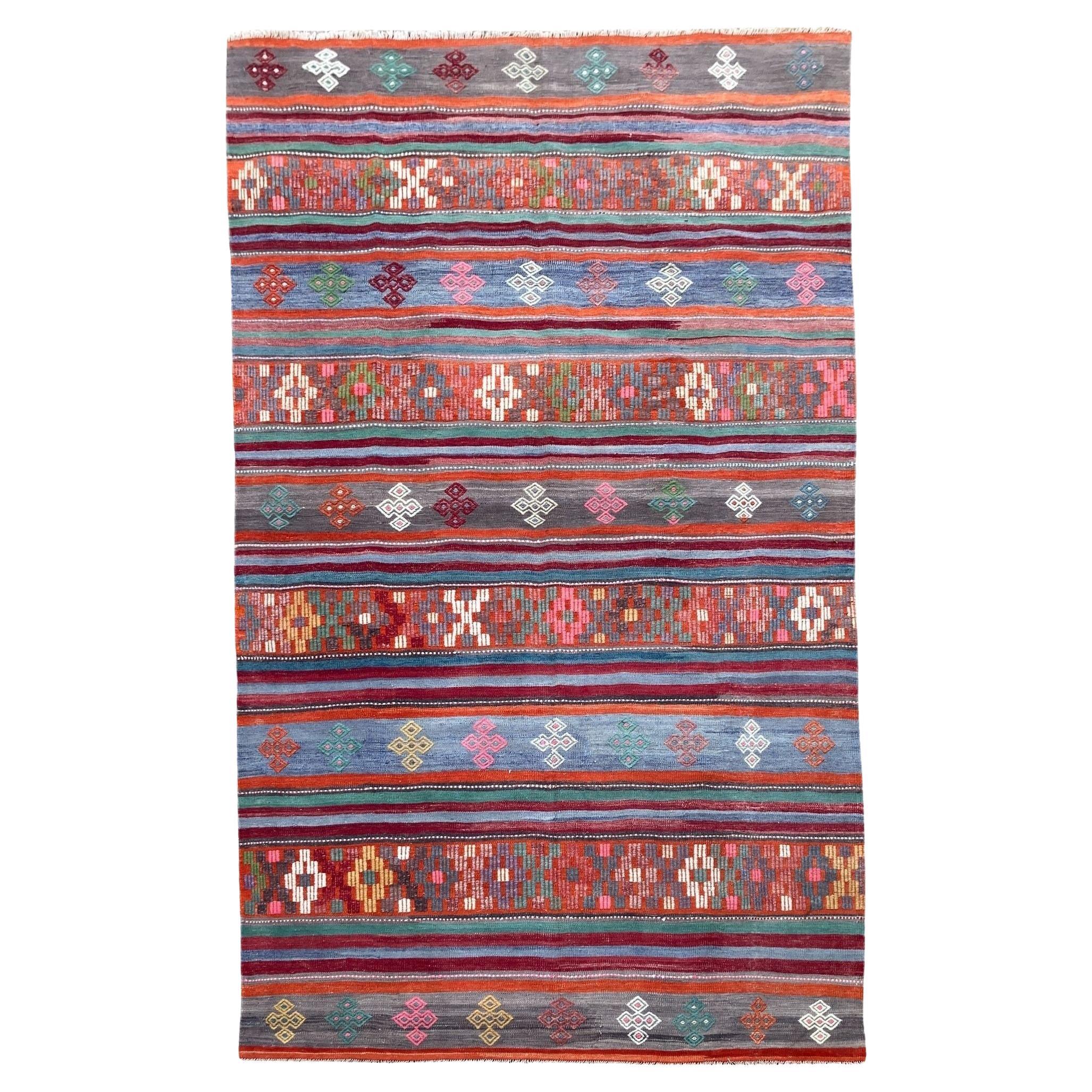 Vintage Anatolian Kilim Rug For Sale at 1stDibs