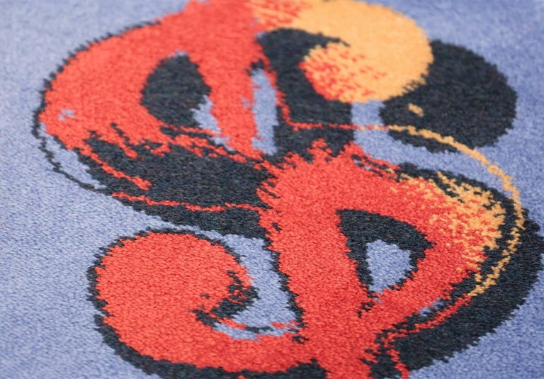 Vintage Andy Warhol Dollar Sign Scandinavian Ege Runner Rug. Size: 2' 8 ...