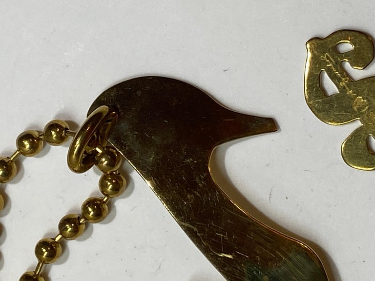 Vintage Andy Warhol "Just Dress To Mingle" Gilded Gold Hardware Pendant ...