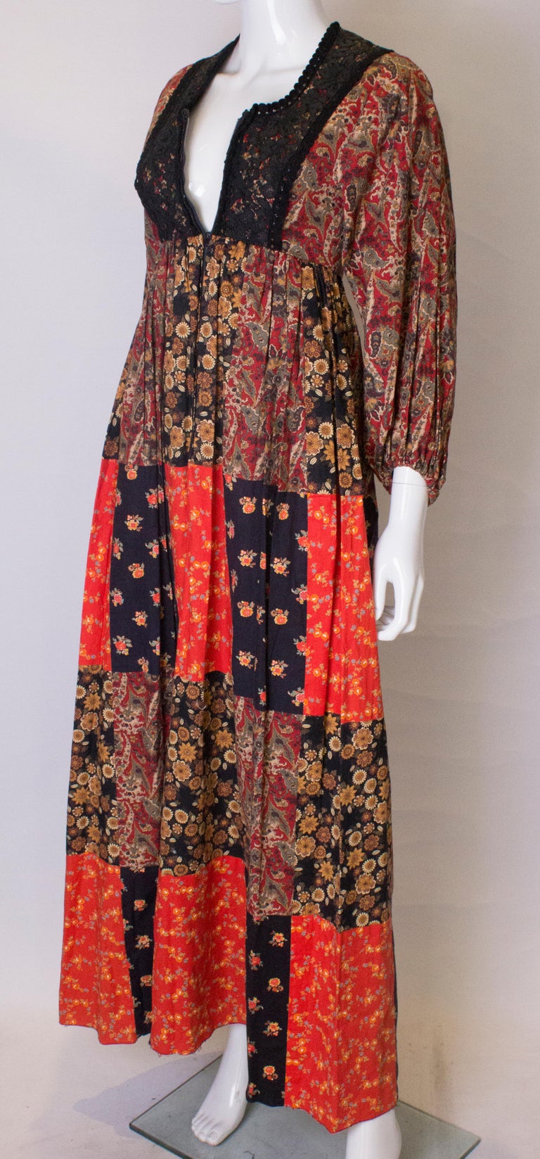 Vintage Angela Gore Patchwork Cotton Dress at 1stDibs | angela gore ...