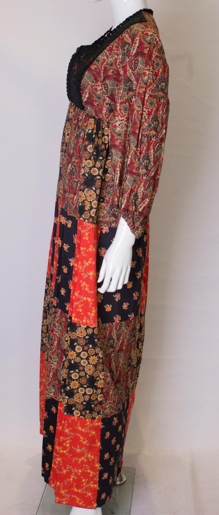 Vintage Angela Gore Patchwork Cotton Dress at 1stDibs | angela gore ...