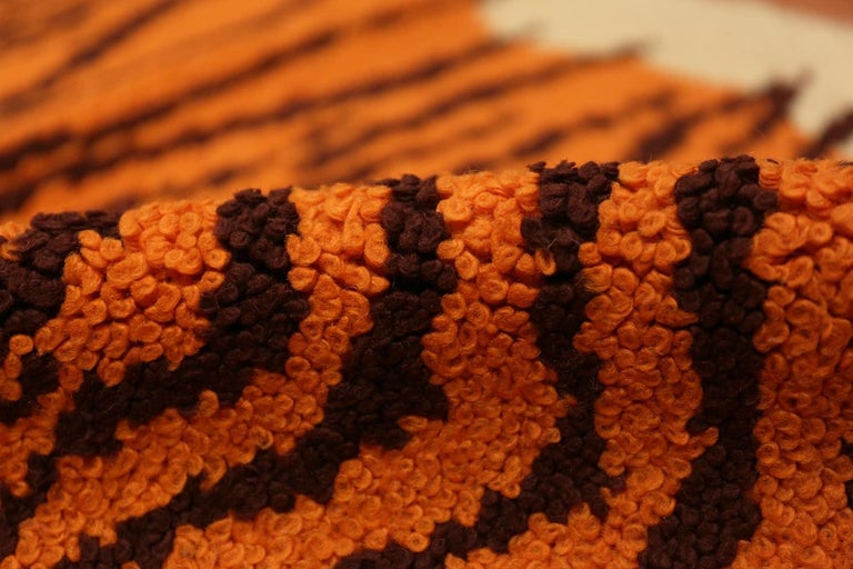 Vintage Animal Pelt Design Swedish Rya Rug. Size: 3 ft 2 in x 4 ft 10 ...