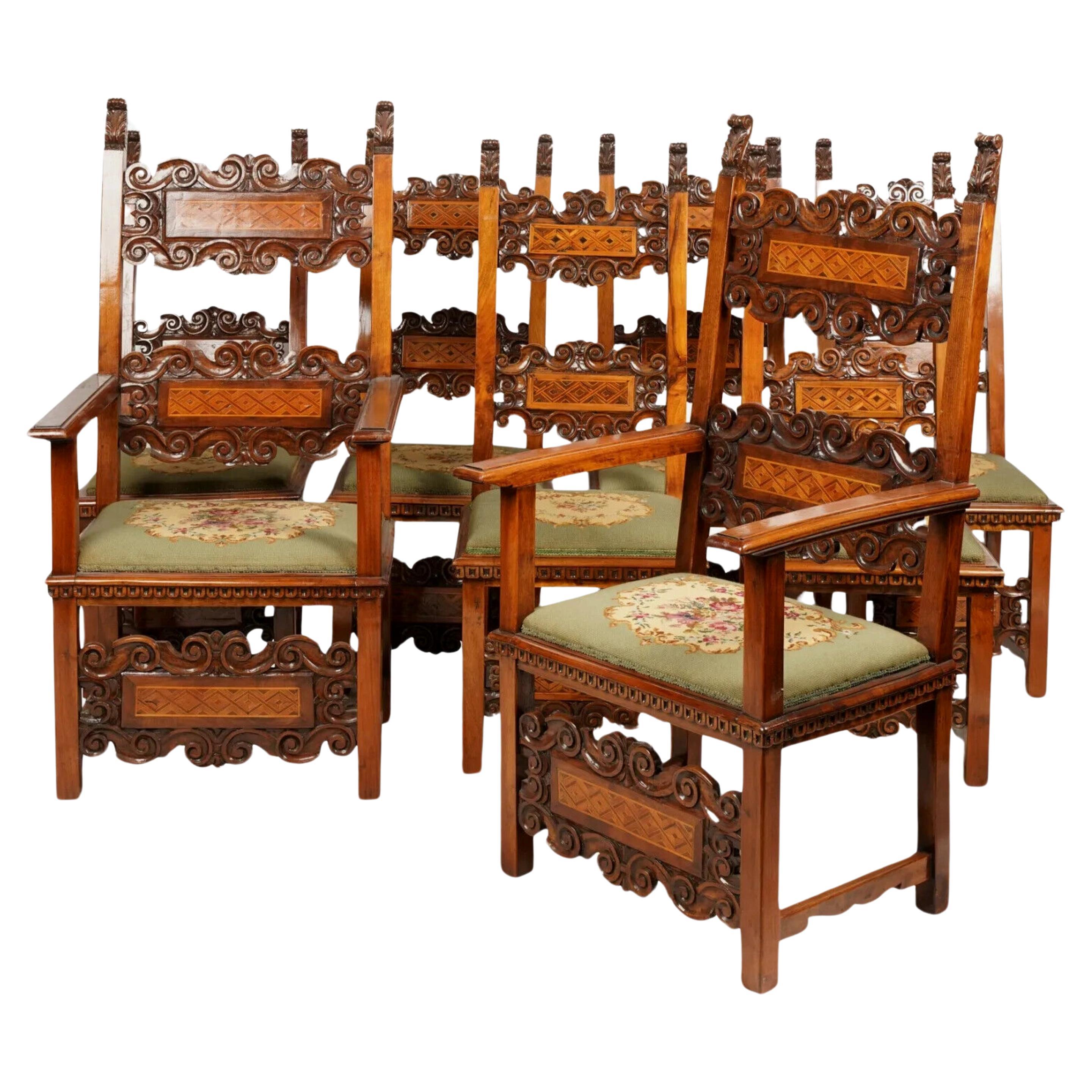 C. 1840's Antique American Classical Mahogany, Tapestry Style ...