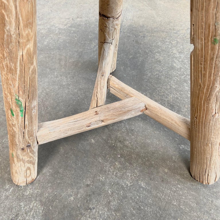 Vintage Antique Elm Wood Round Stool or Side Table at 1stDibs | antique ...