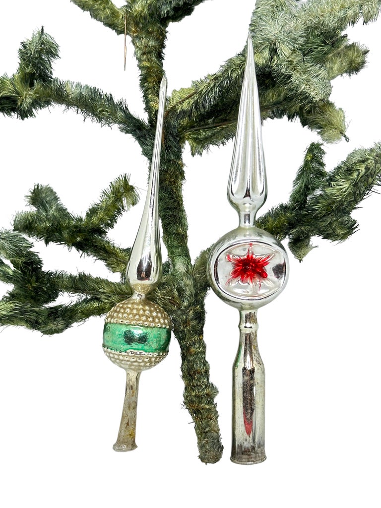 Vintage Antique Mercury Glass Christmas Tree Topper German, 1910s at ...