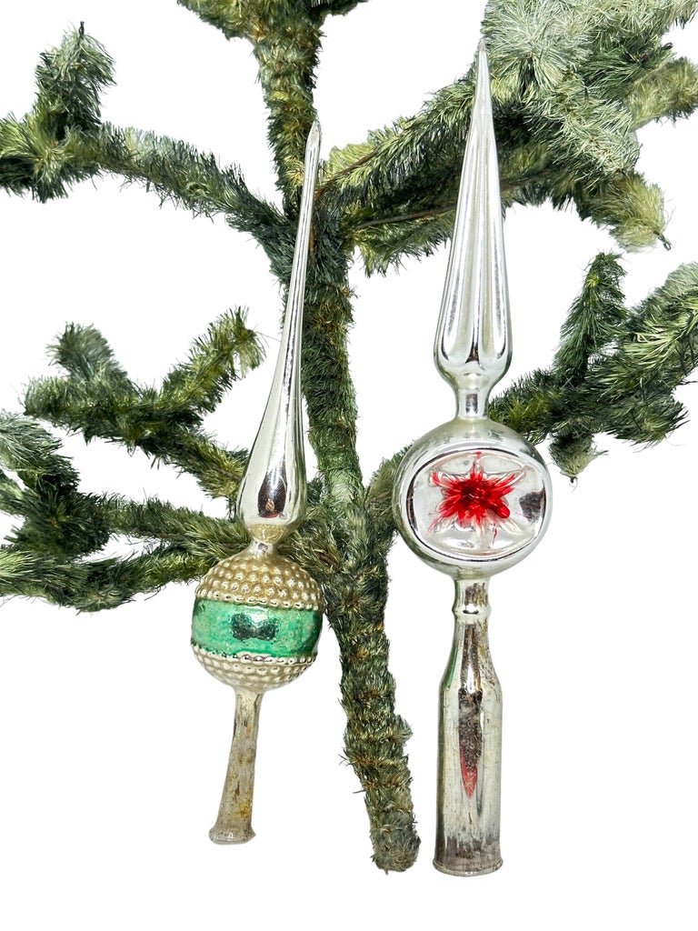 Vintage Antique Mercury Glass Christmas Tree Topper German, 1910s at ...