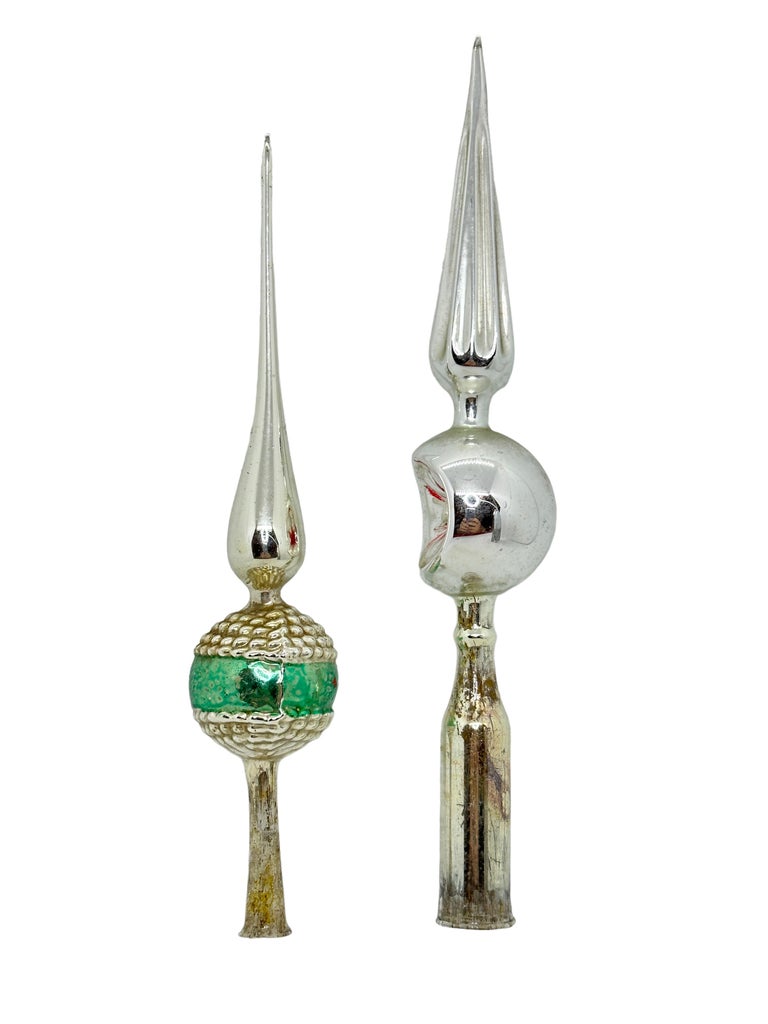 Vintage Antique Mercury Glass Christmas Tree Topper German, 1910s at ...