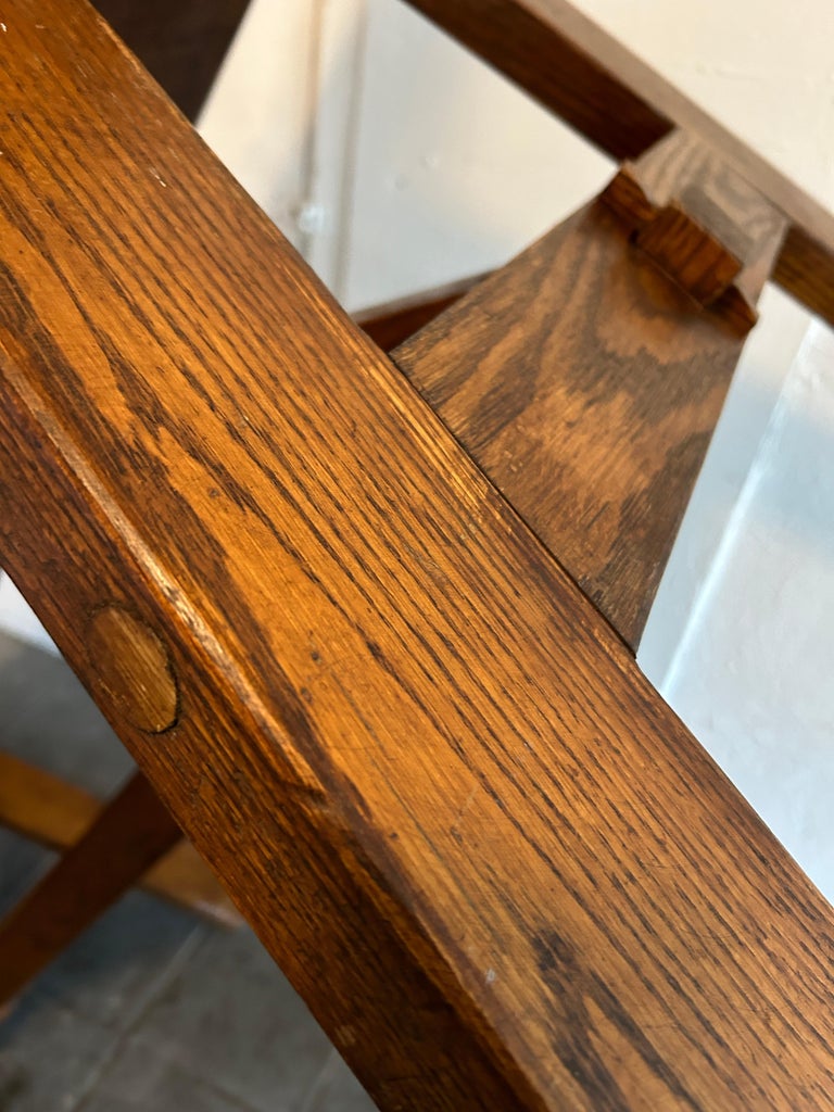 Vintage Antique rustic solid oak 3 plank farm dining or work table For ...