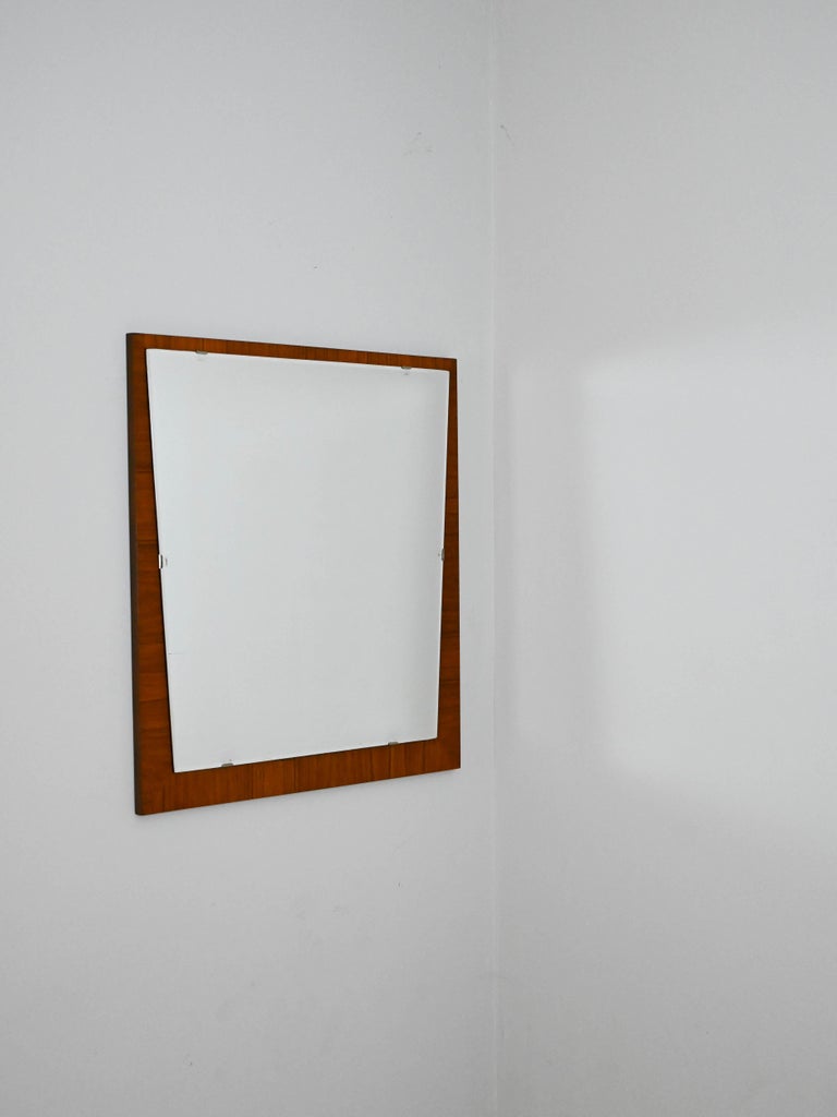 Vintage Antique Square Mirror For Sale at 1stDibs