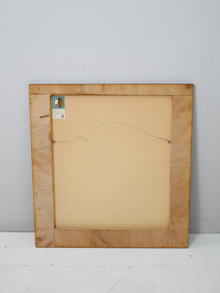 Vintage Antique Square Mirror For Sale at 1stDibs