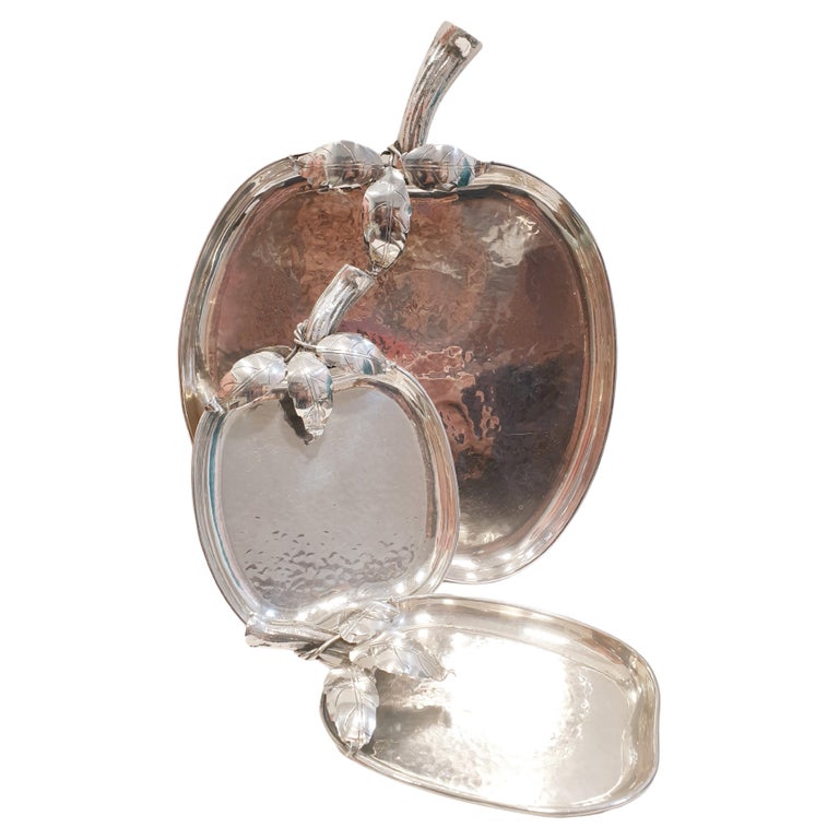 Vintage Apple Flat Tray Silver Plated Almazan Made in Spain 1960´s For ...