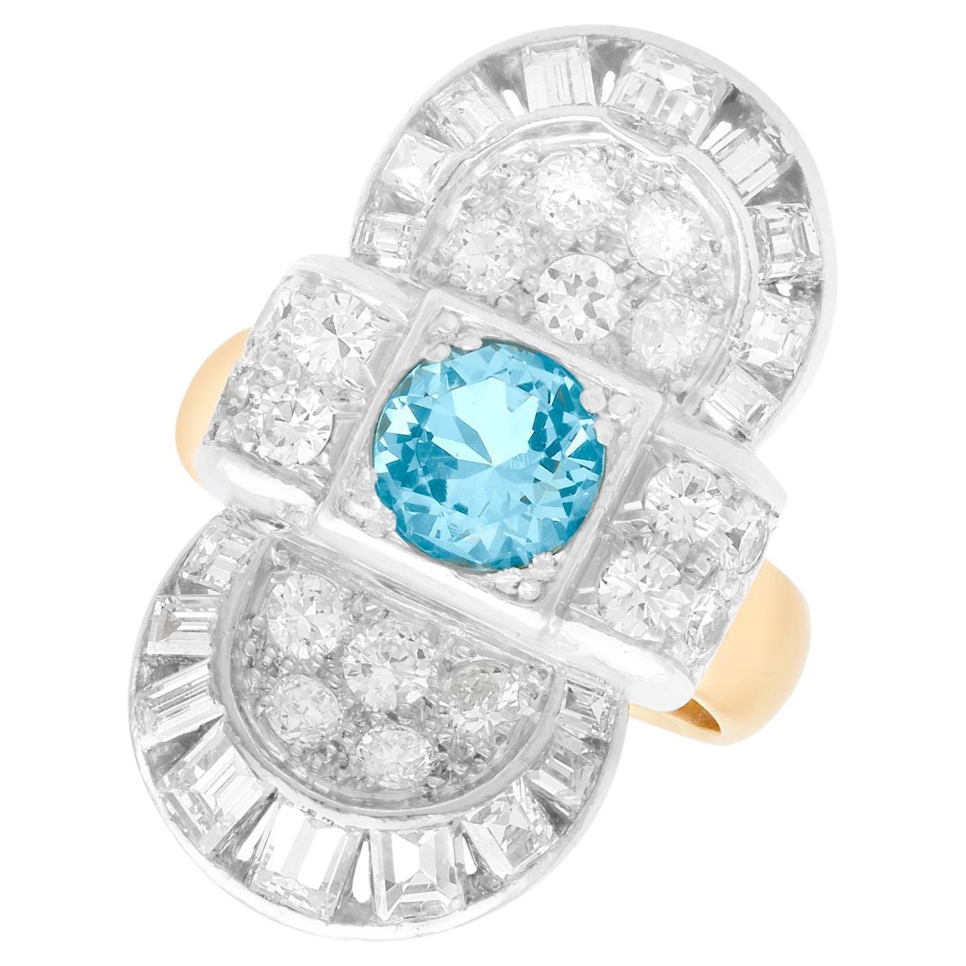 18K Yellow Gold Diamond and Emerald Cluster Ring For Sale at 1stDibs