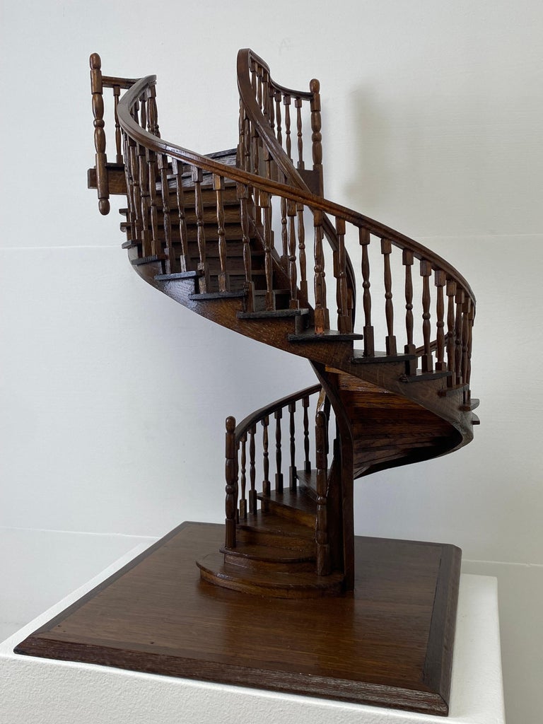 Vintage Architectural Wooden Model of a Staircase For Sale at 1stDibs